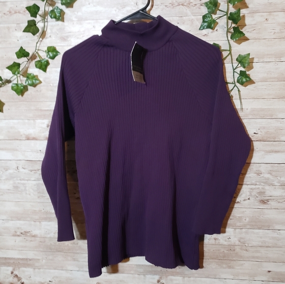 Andrew Marc | Sweaters | Marc New York Purple Long Sleeve Sweater Back ...